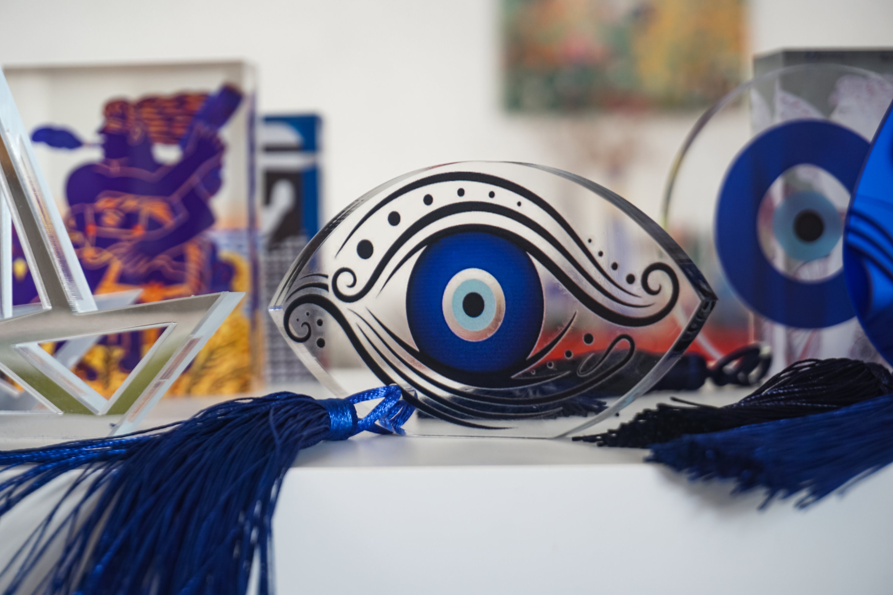 Evil Eye Table Decor,greek Evil Eye Gift,greek Gouri,evil Eye Ornament ...