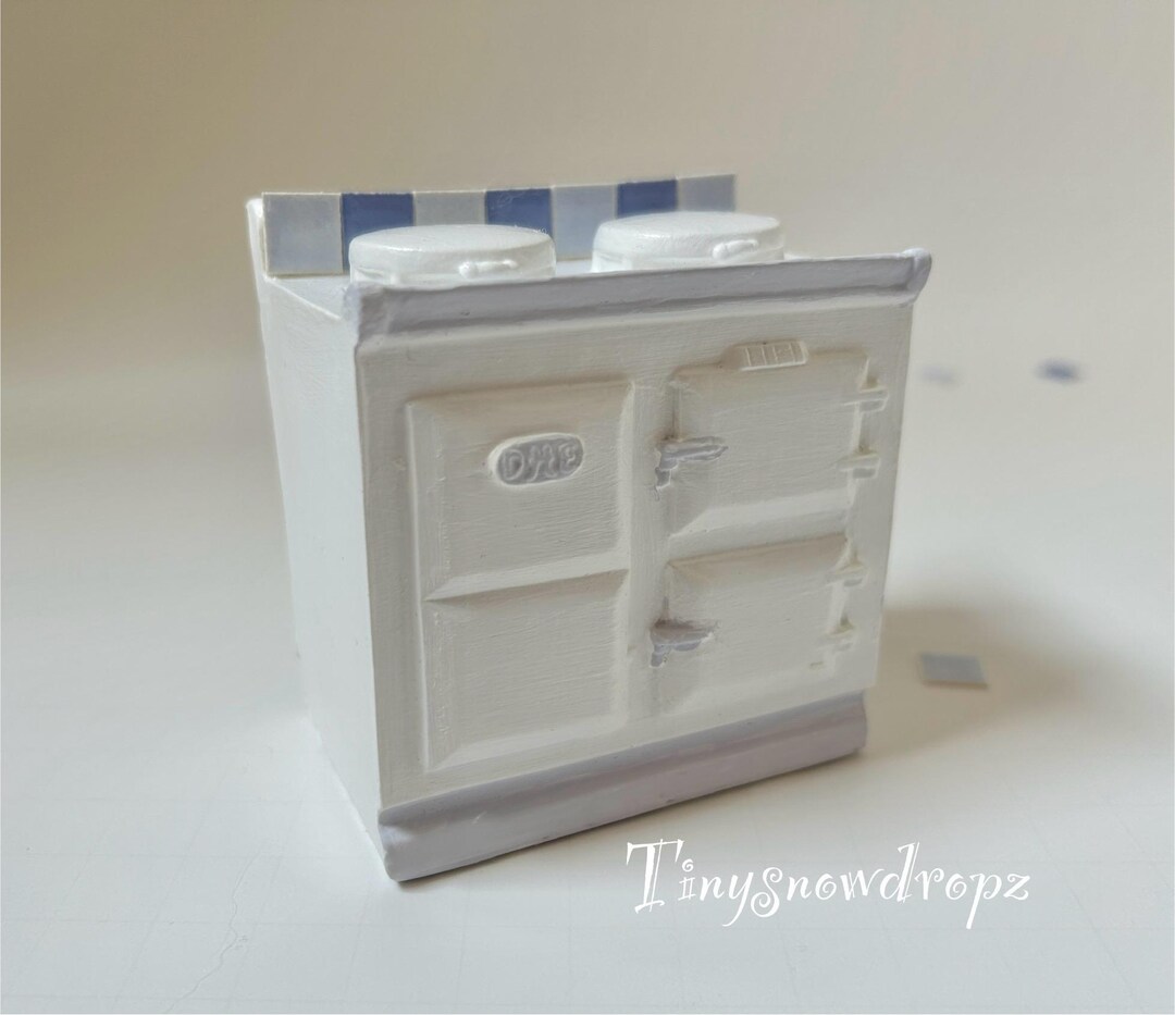 Shabby Chic aga Stove With Periwinkle Ceramic Tiles Modern Dollhouse ...