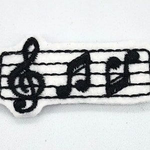 Music Notes and Bars Hair Clips - Etsy