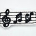 Music Notes and Bars Hair Clips - Etsy