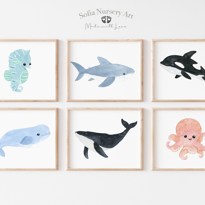 Sea Animals Print - Etsy