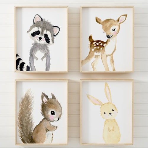 Boho Woodland Animals Printable Nursery Art Forest Animals | Etsy