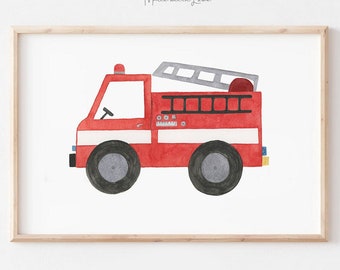 Fire Truck Nursery - Etsy