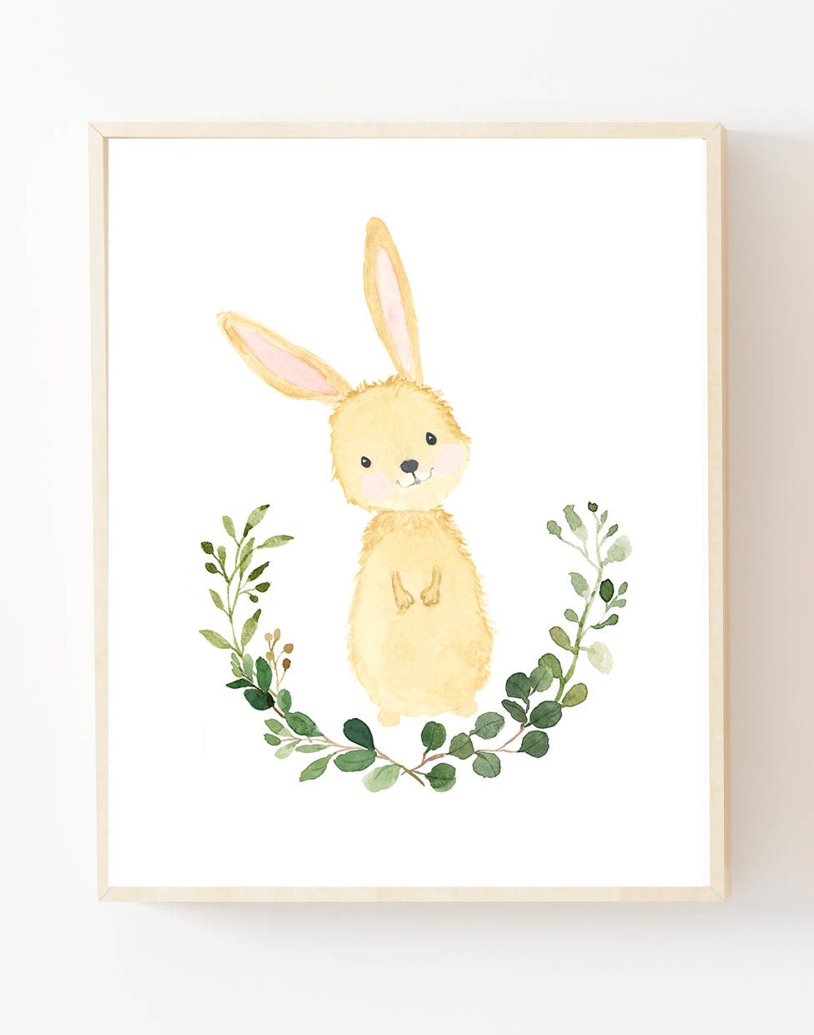 Nursery Rabbit Print Little Cute Bunny Woodland Nursery - Etsy
