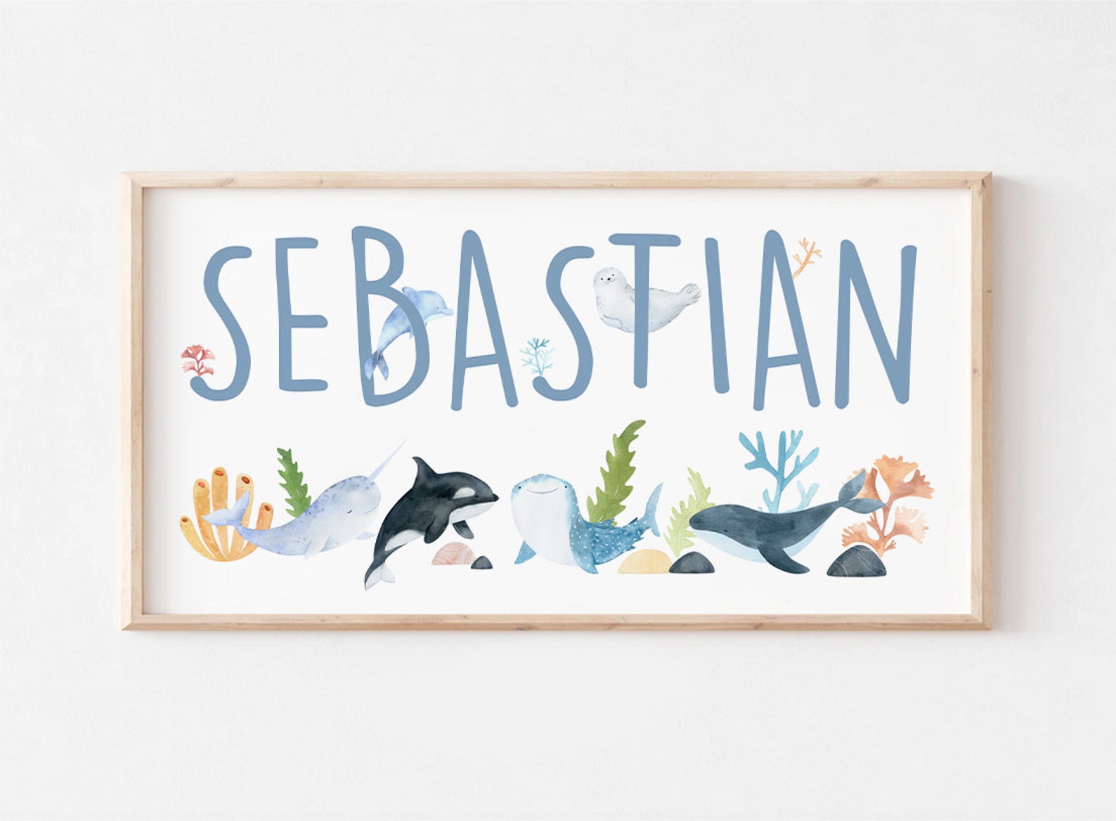 Ocean Baby Name Sign, Name Sign for Nursery, Above Crib Decor, Nursery ...