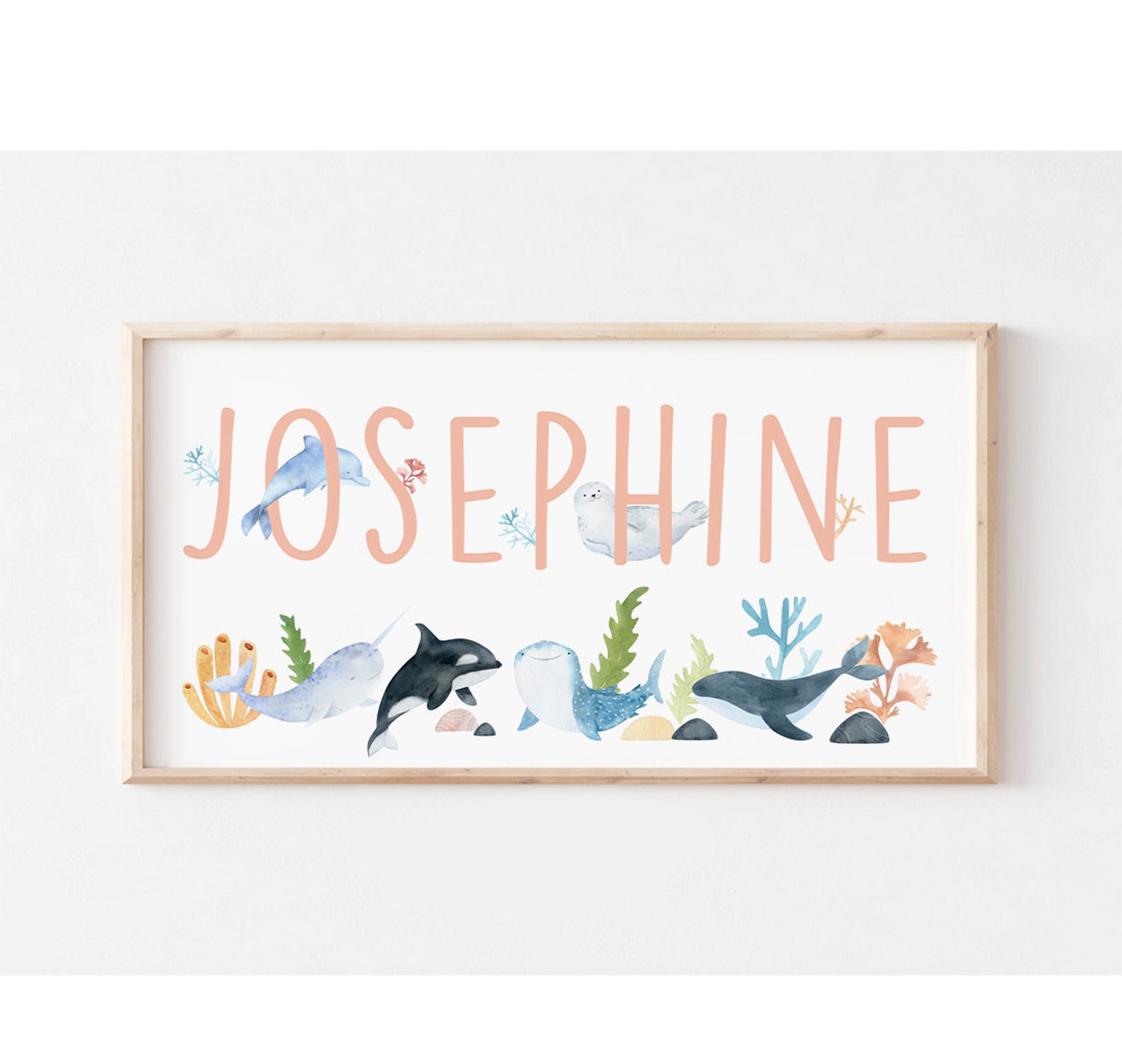 Ocean Baby Name Sign, Name Sign for Nursery, Above Crib Decor, Nursery ...