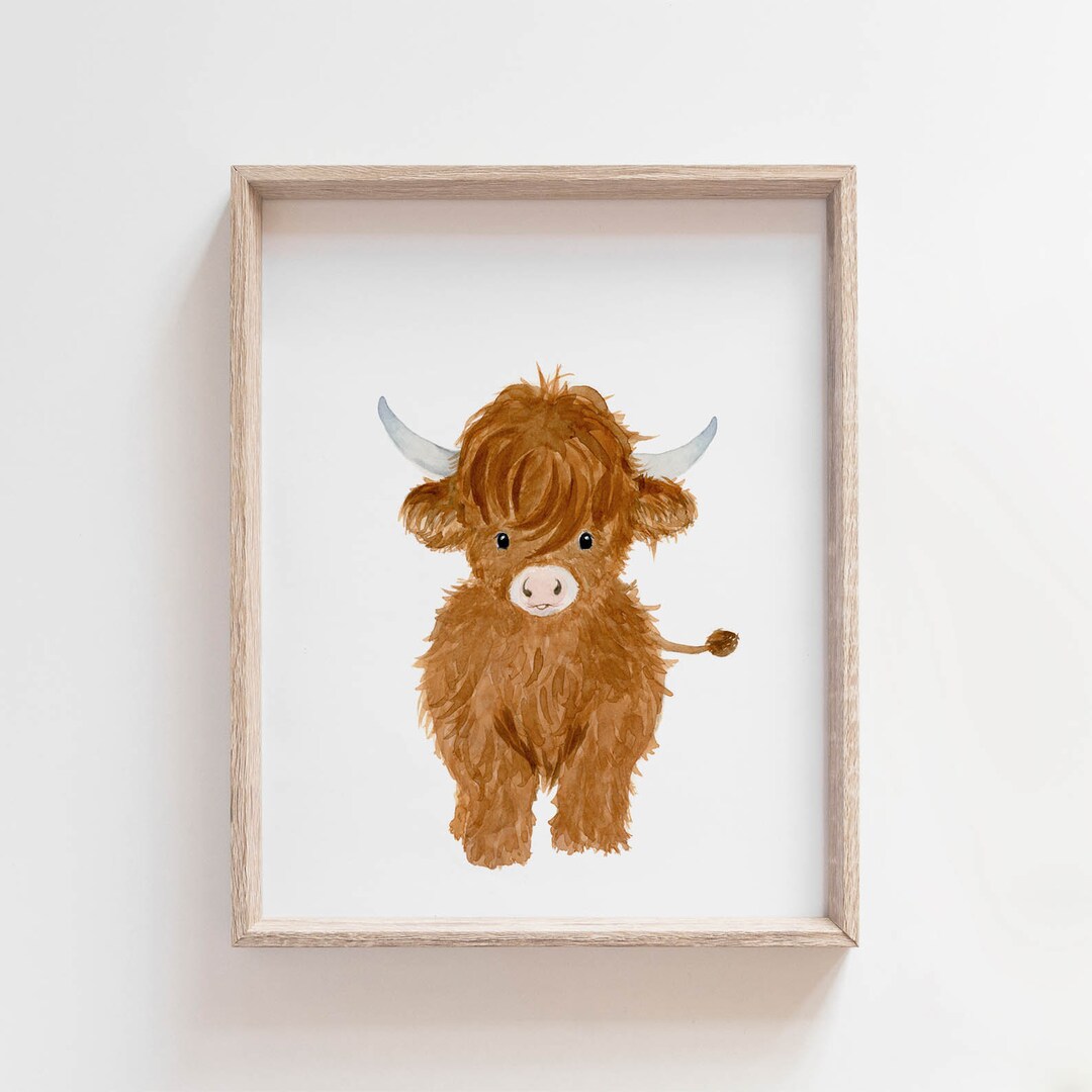 Highland Cow Nursery Art, Farm Nursery Decor, Nursery Prints, Nursery ...