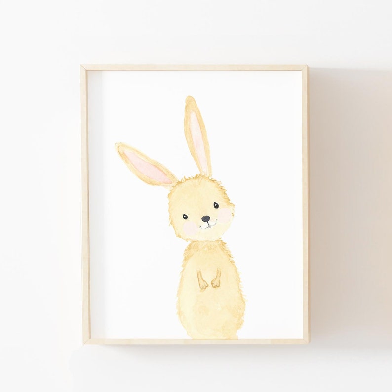 Printable Woodland Nursery Prints Baby Rabbit Print Digital - Etsy