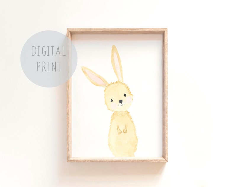 Printable Woodland Nursery Prints Baby Rabbit Print Digital - Etsy