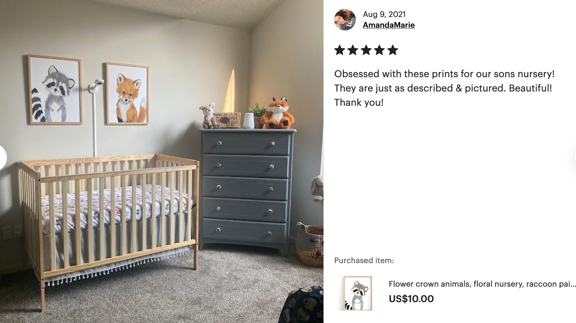 Fox Nursery Print, Woodland Nursery Decor Nursery Prints, Animal Print ...