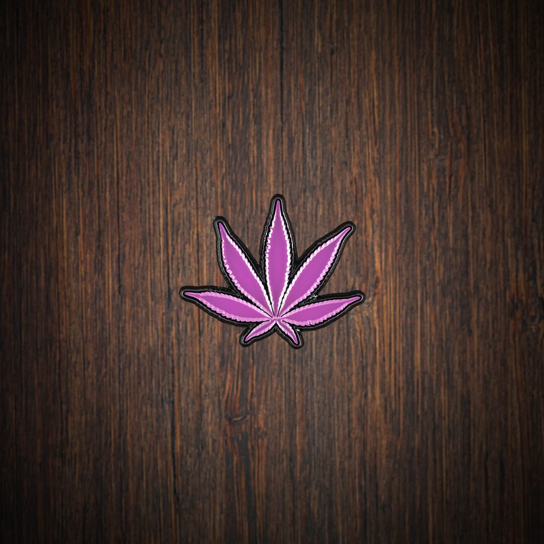 Pink Pot Leaf Lapel Pin Large 1 Inch Size Cannabis - Etsy