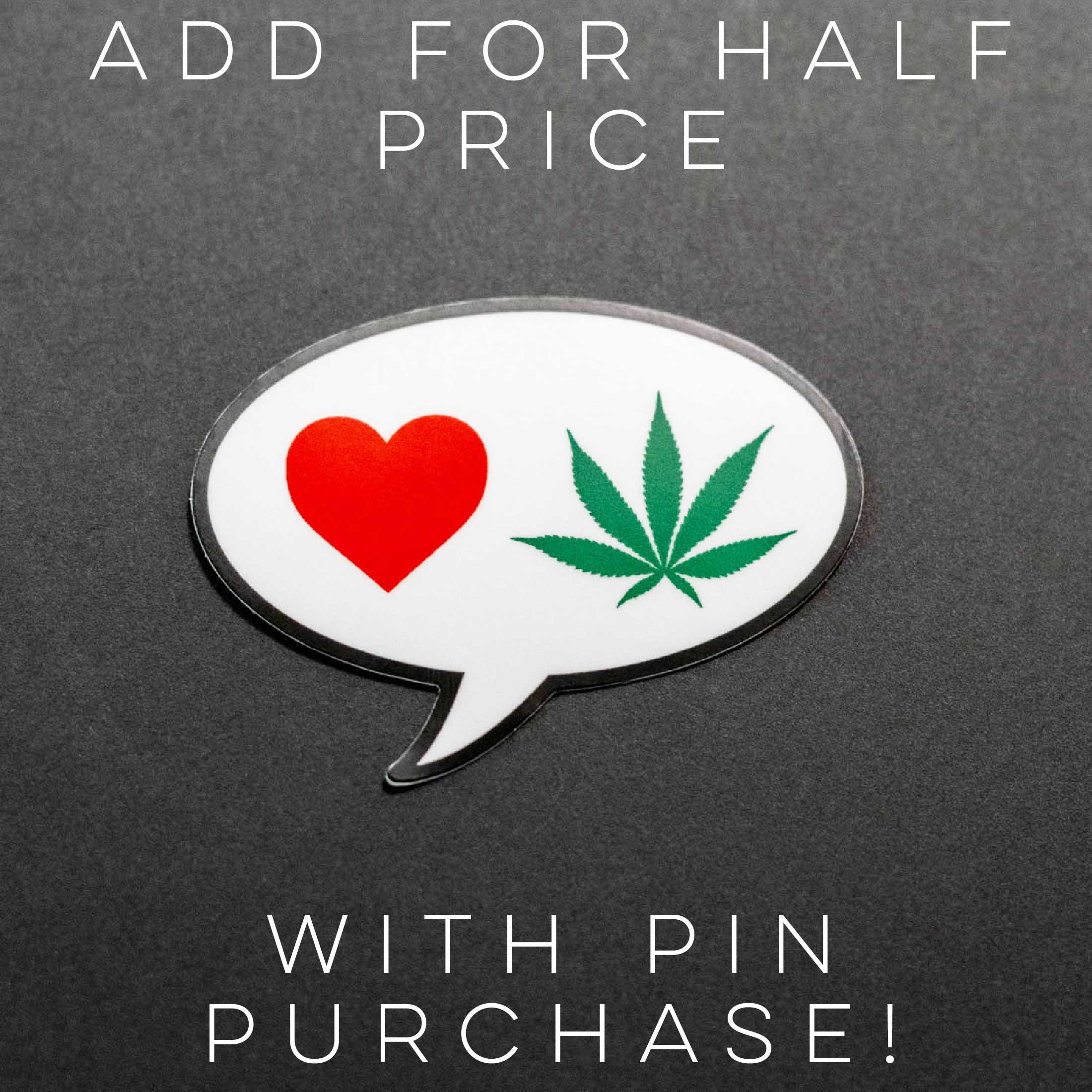 I Love Weed / Heart Pot Leaf Speech Bubble Lapel Pin - Etsy