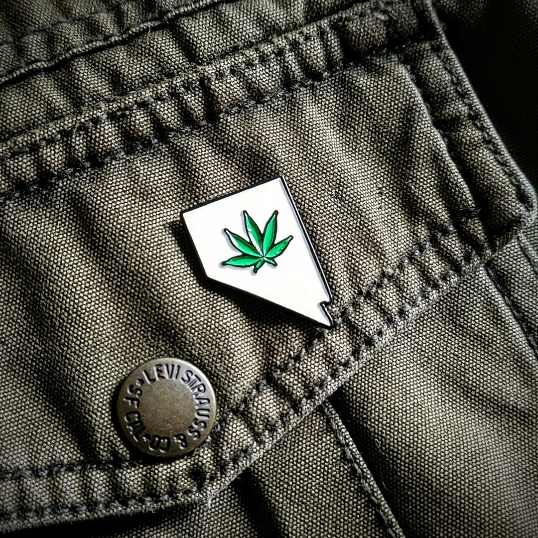 Nevada State Pot Leaf Metal Lapel Pin 1 Inch Size - Etsy