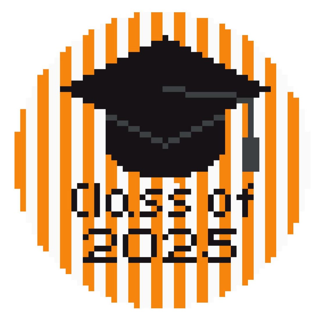 Graduation Cap Needlepoint Pattern - 2025 Grad Gift - Cross Stitch PDF ...