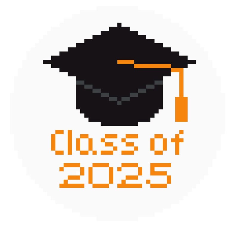 Graduation Cap Needlepoint Pattern - 2025 Grad Gift - Cross Stitch PDF ...