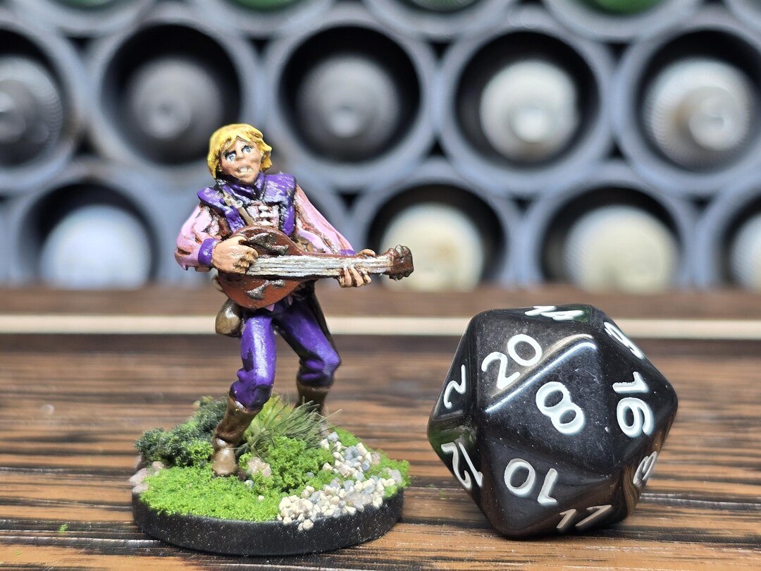 Bard, Custom Painted Dungeons and Dragons Miniature - Etsy