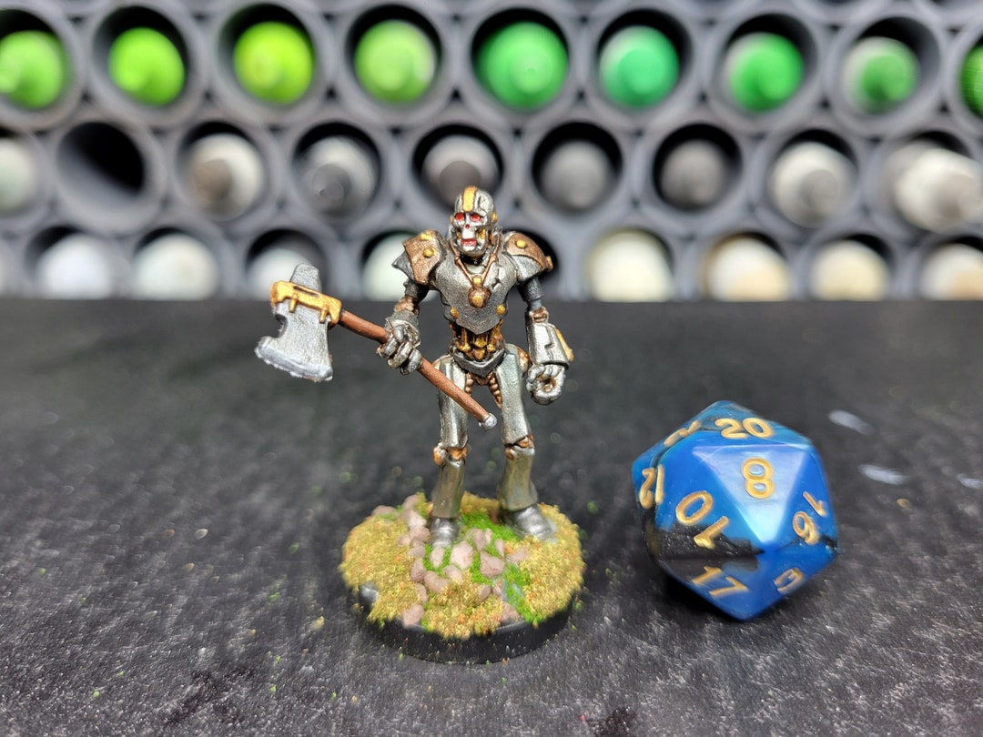 Warforged Barbarian, Custom Painted Dungeons and Dragons Miniature ...