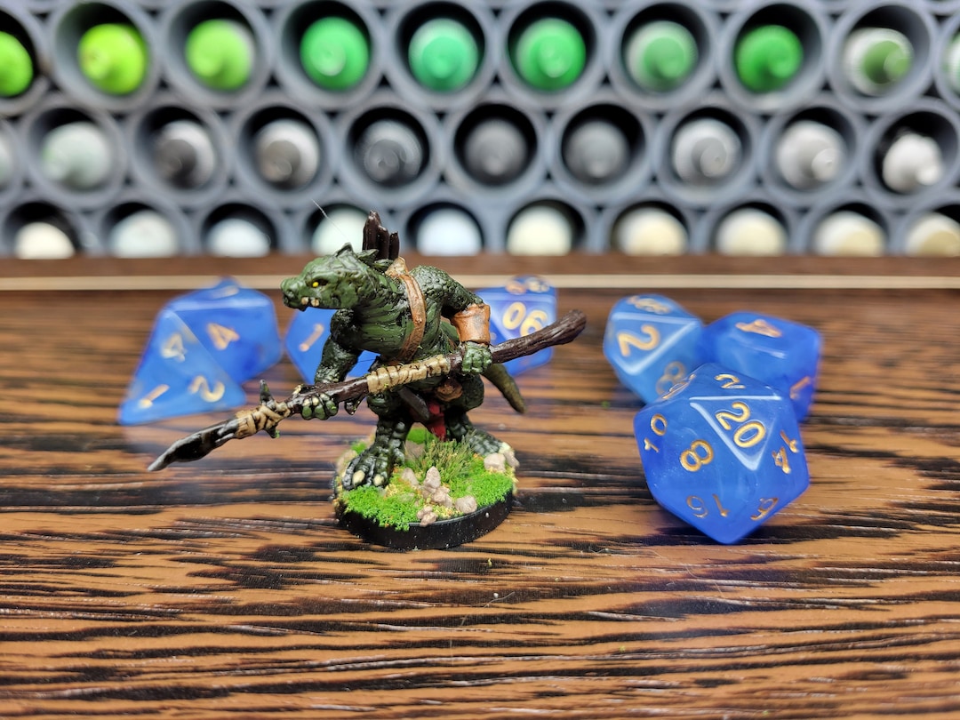 Lizardman Beastman Spear, Custom Painted Tabletop Gaming Dungeons and ...