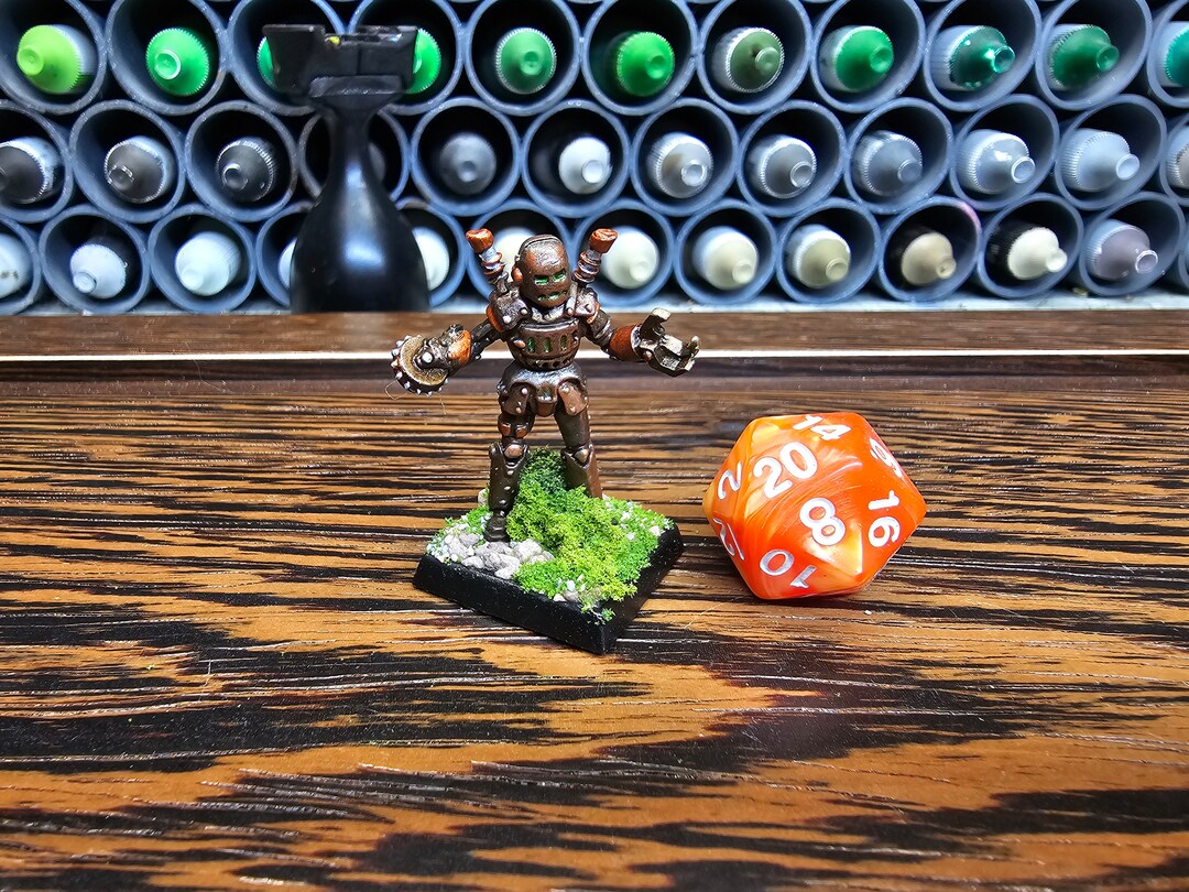 Iron Golem Automaton, Custom Painted Dungeons and Dragons Miniature - Etsy