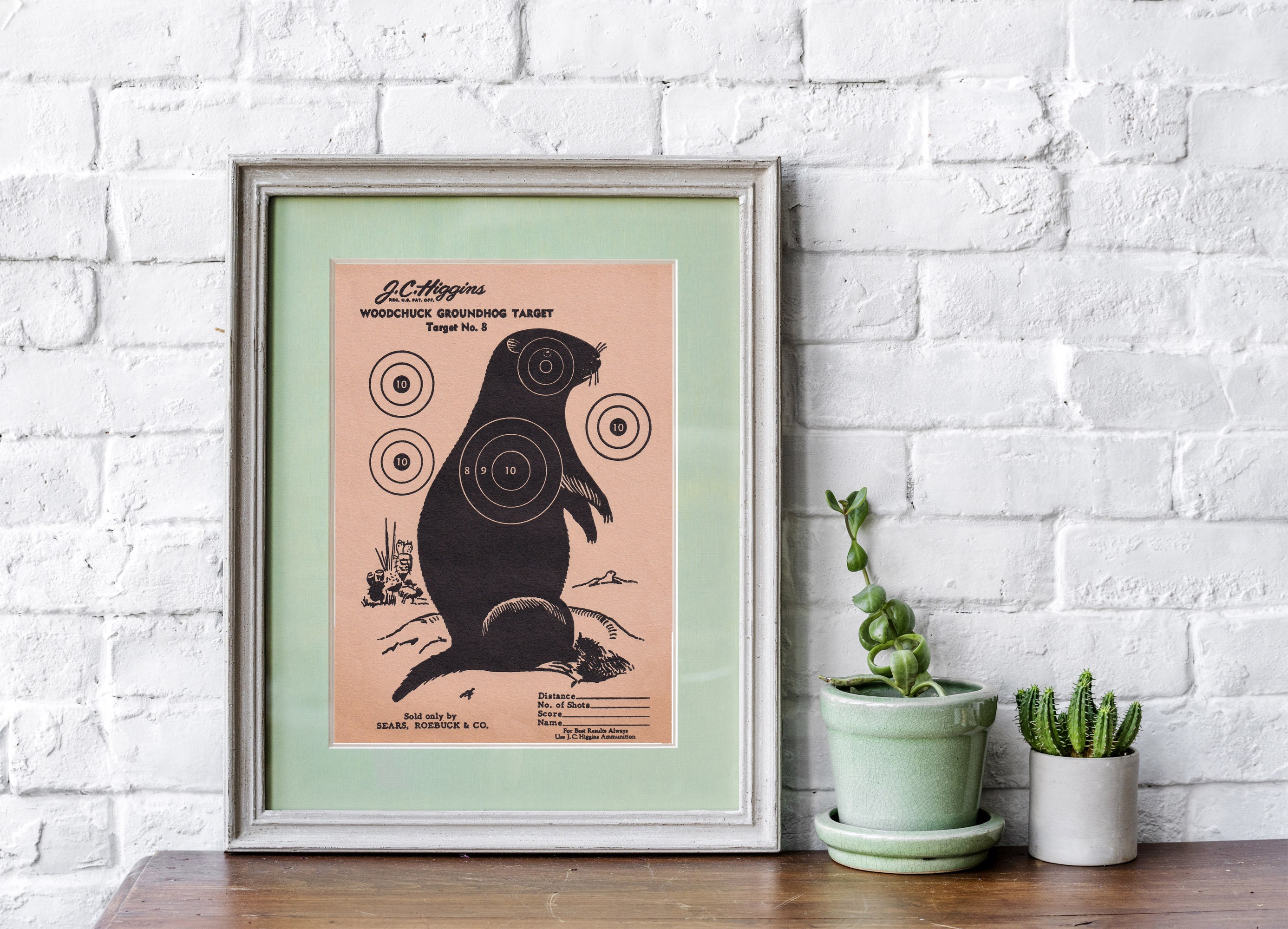 Groundhog Target, Vintage Woodchuck Target, Printable Vintage Target ...