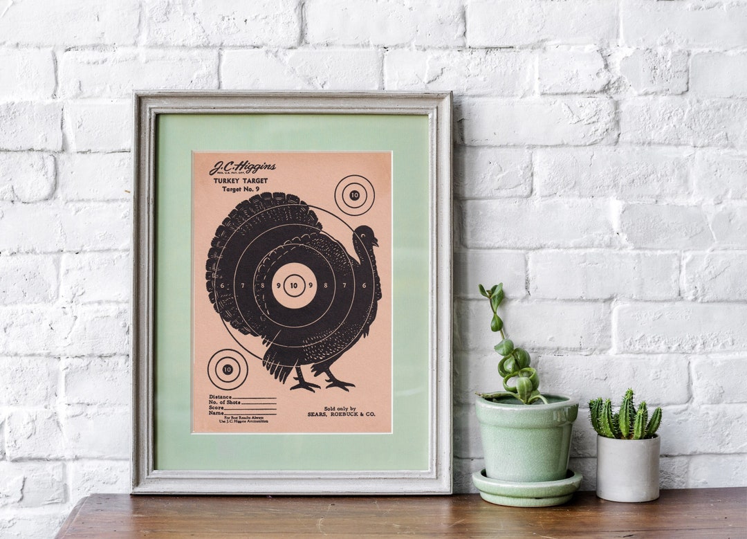 Turkey Target, Digital Vintage Turkey Target, Printable Vintage Target ...