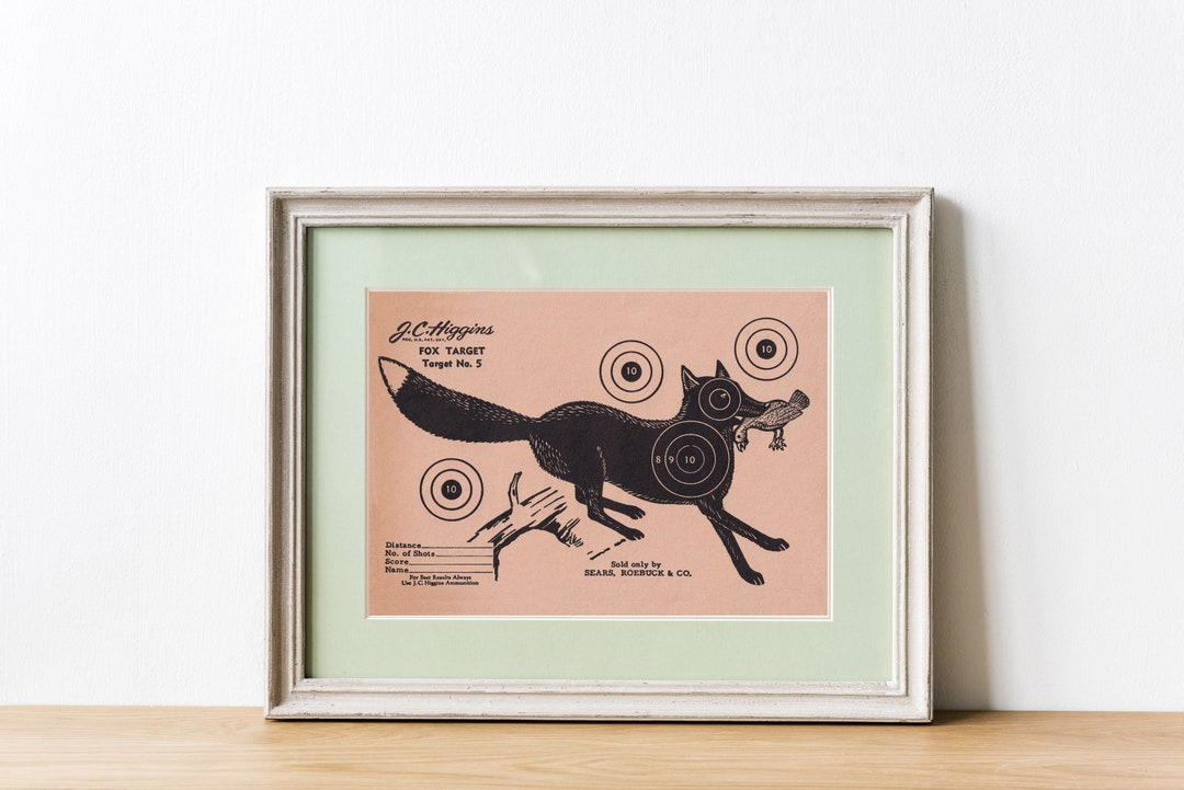 Fox Target, Digital Vintage Fox Target, Printable Vintage Target ...