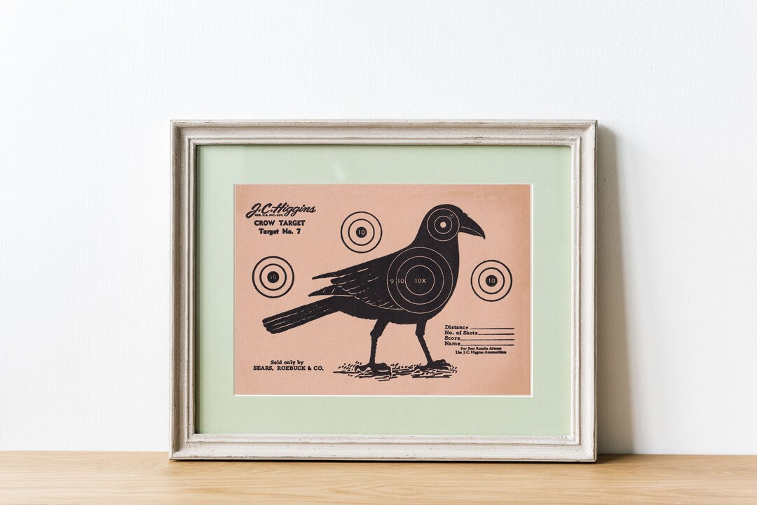 Crow Target, Digital Vintage Crow Target, Printable Vintage Target ...
