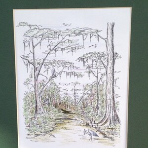 Hidden Animals in Swamp Pen and Ink Drawing Fathers Day - Etsy