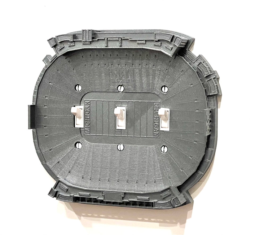 Michigan Stadium Triple Light Switch Cover - Michigan Wolverines - the ...