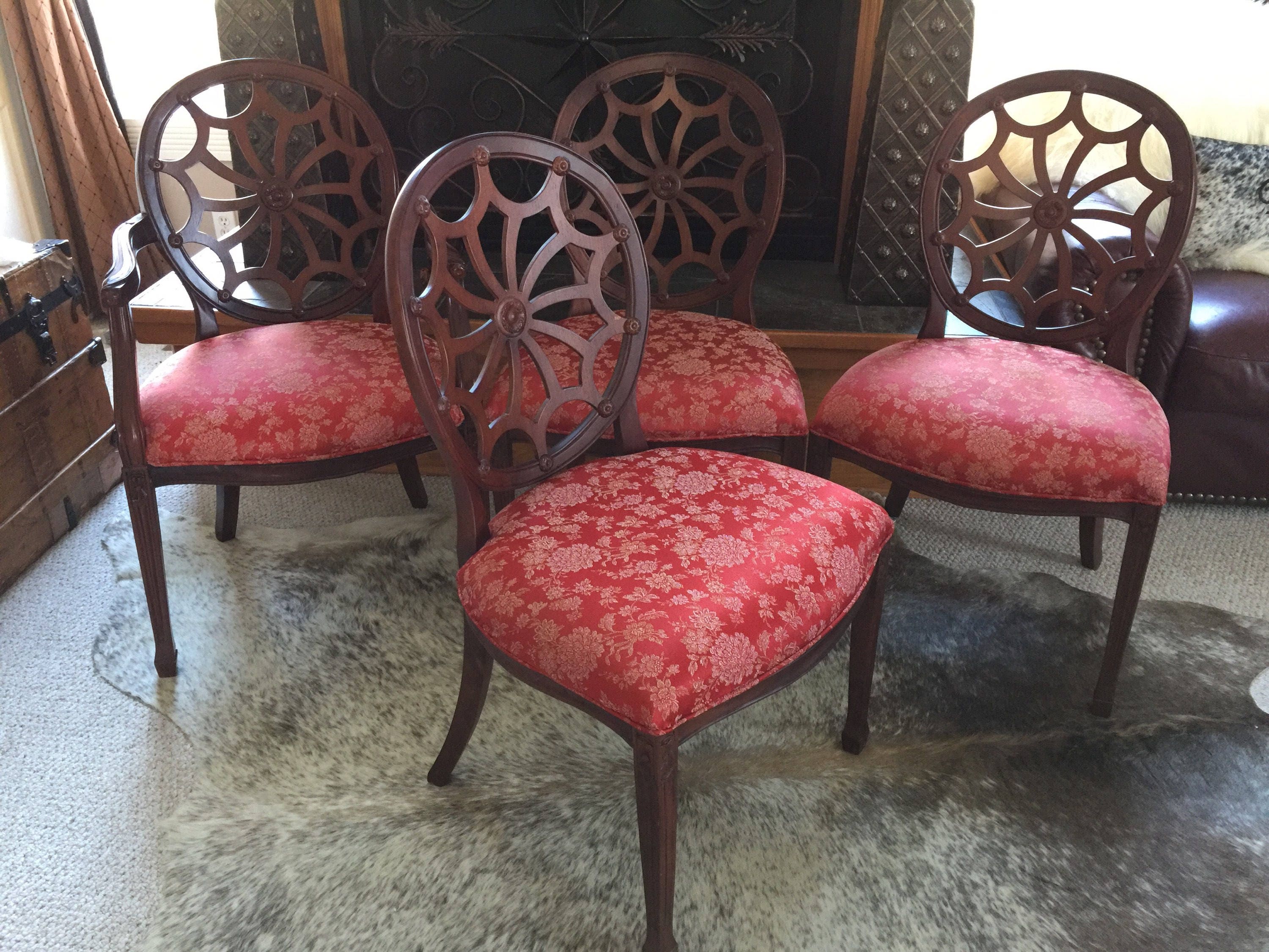 Leather Back Dining Chair - Etsy