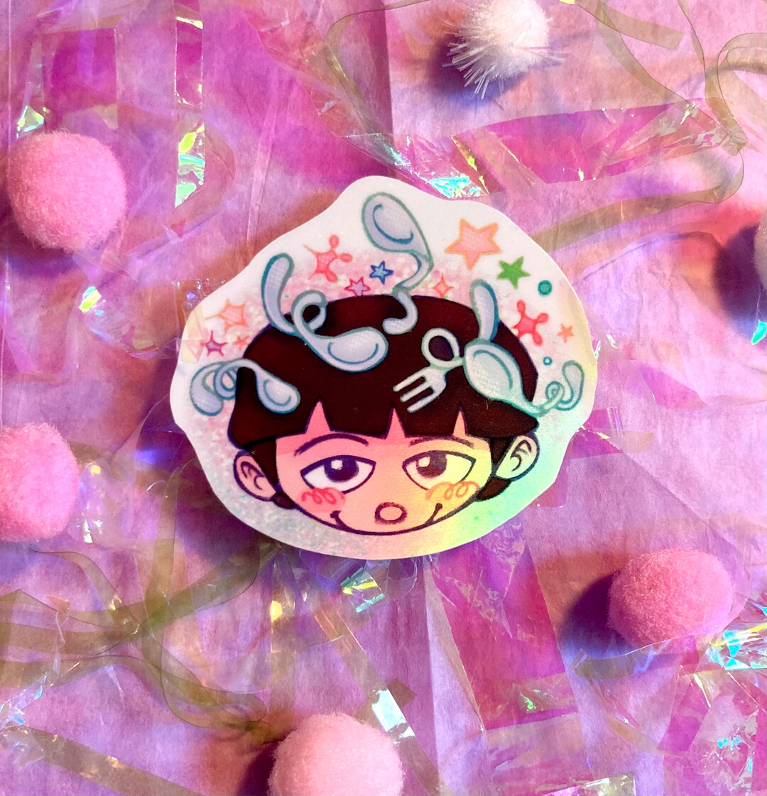 Mob Sticker! Holographic Psychic Boy Sticker - Etsy