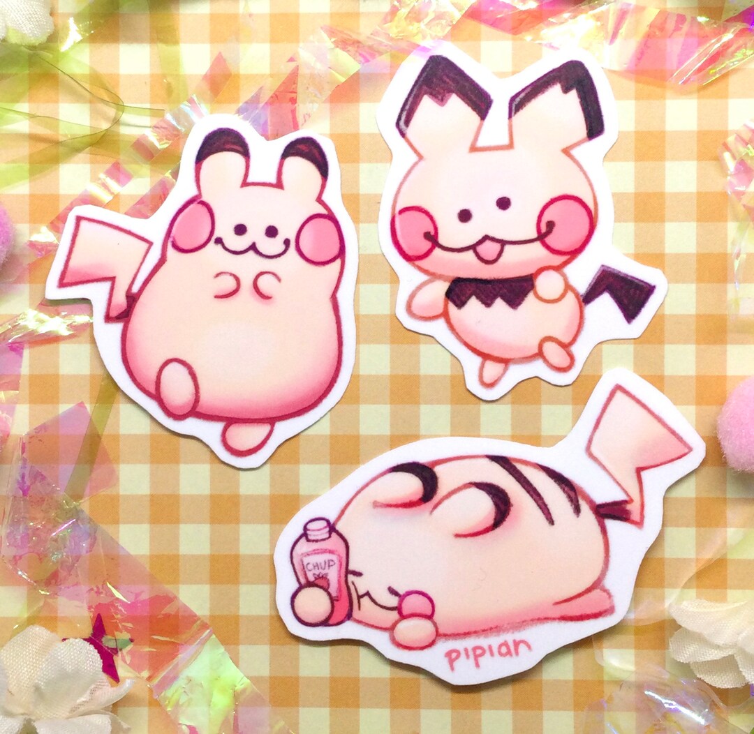 Pikashoo Stickers! Chubby Pika Stickers - Etsy