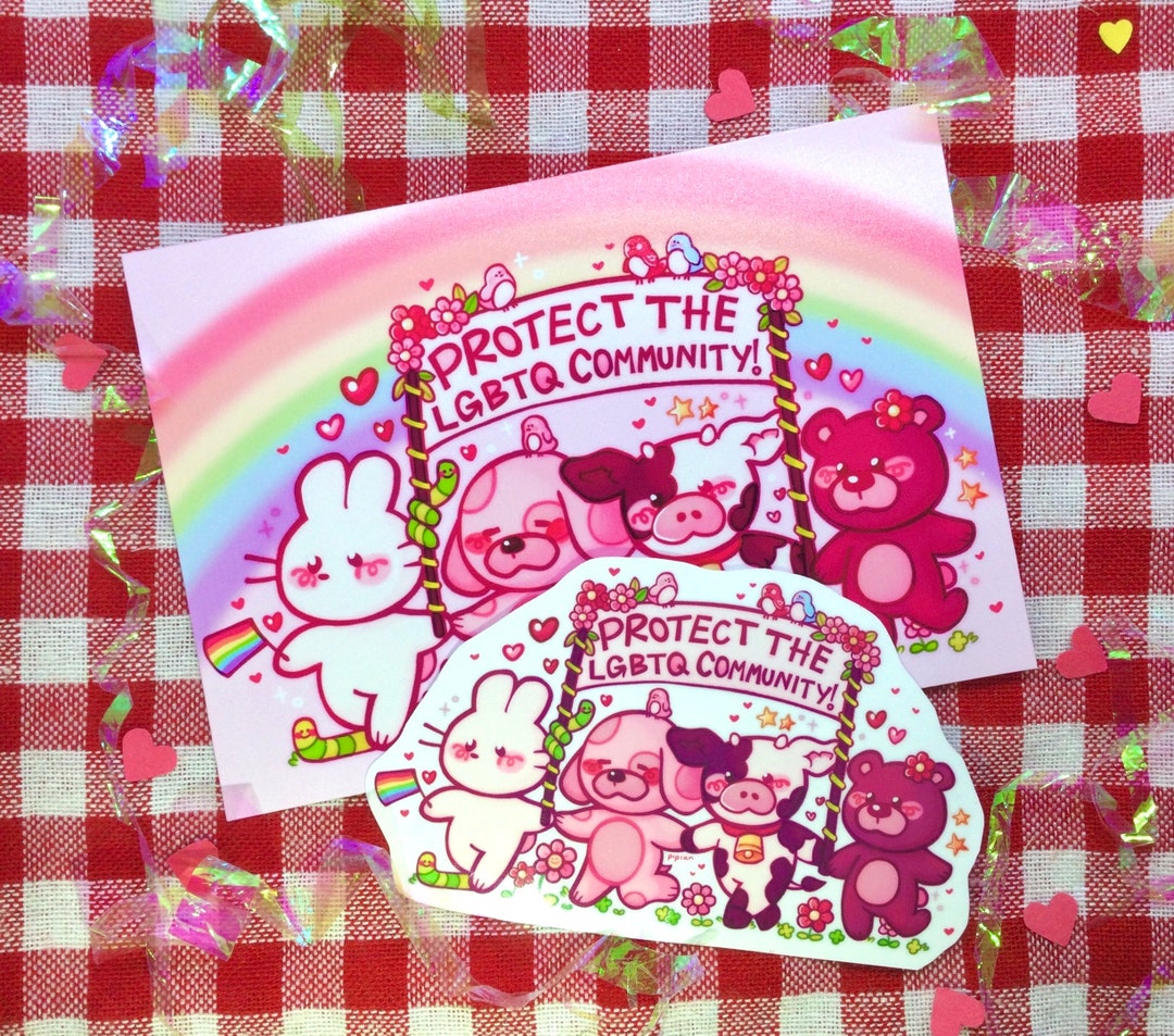 Protect the Lgbtq Community Mini Print and Sticker Set! 3.8 by 5.3 in ...