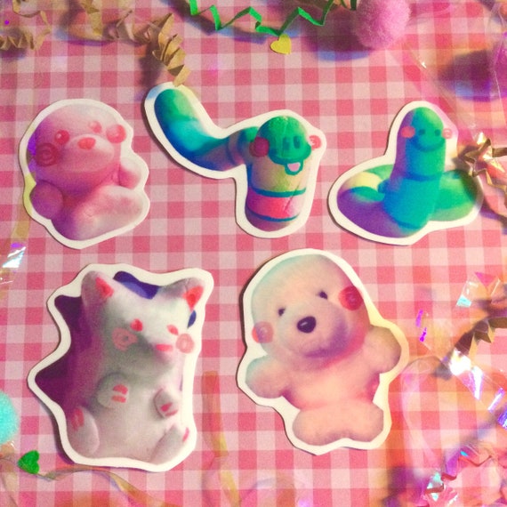 Cute Clay Animal Stickers - Etsy