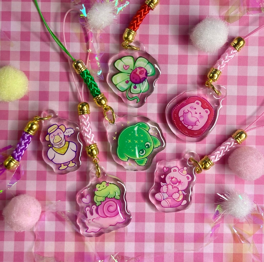 Cute Phone Charms! Kawaii Mini Keychains - Etsy