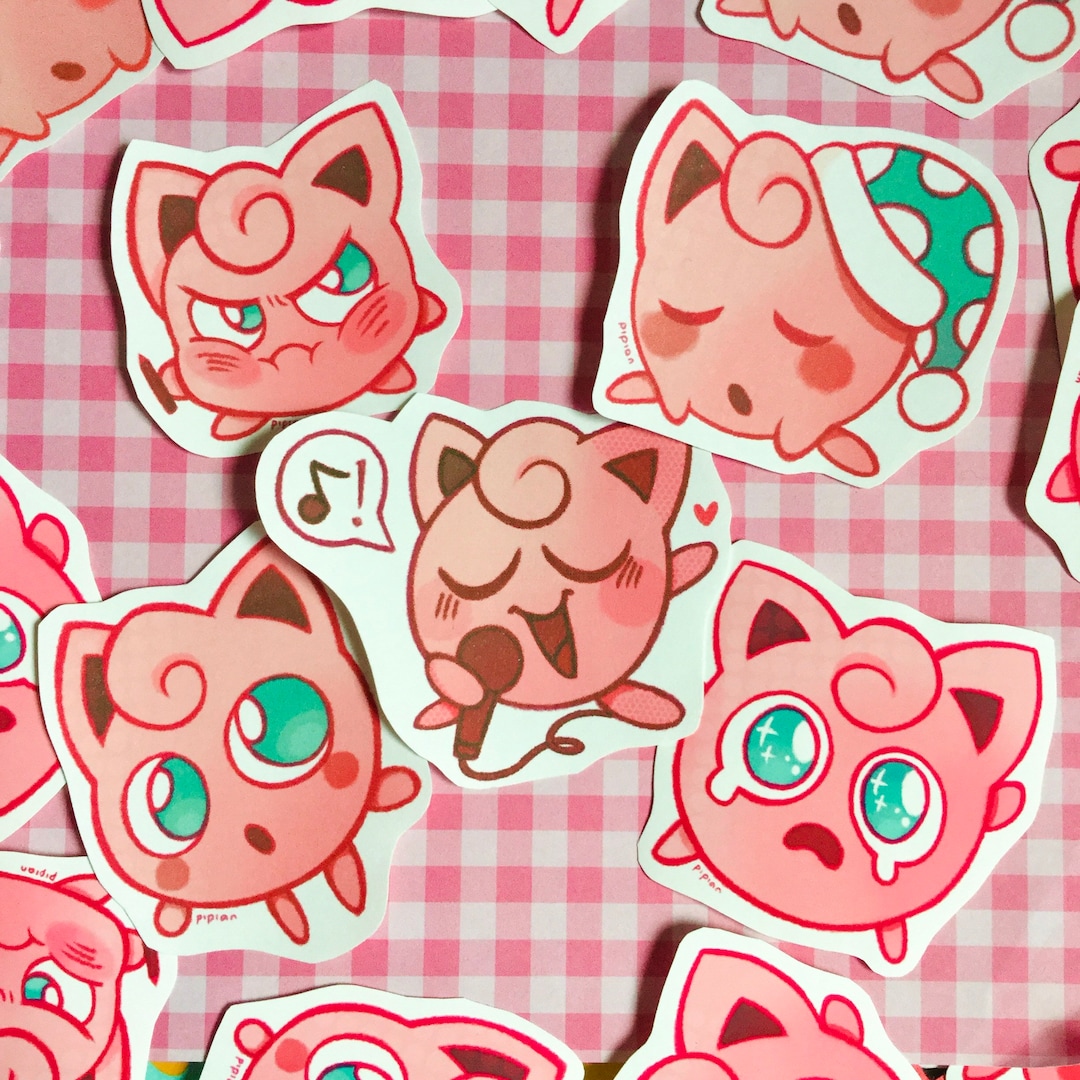 Cute Jigglypuff Stickers Pokemon Journaling Sticker - Etsy