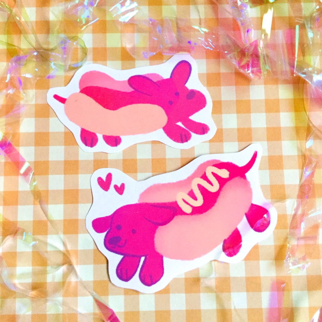 Cute Hot Dog Sticker! - Etsy