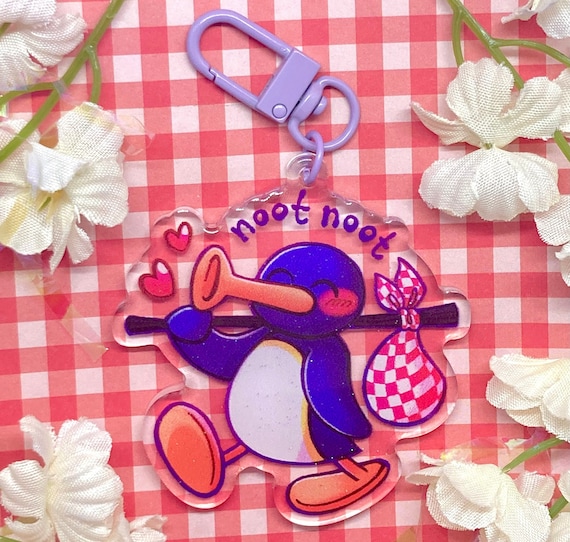 Pingu Keychain Cute Penguin Keychain - Etsy