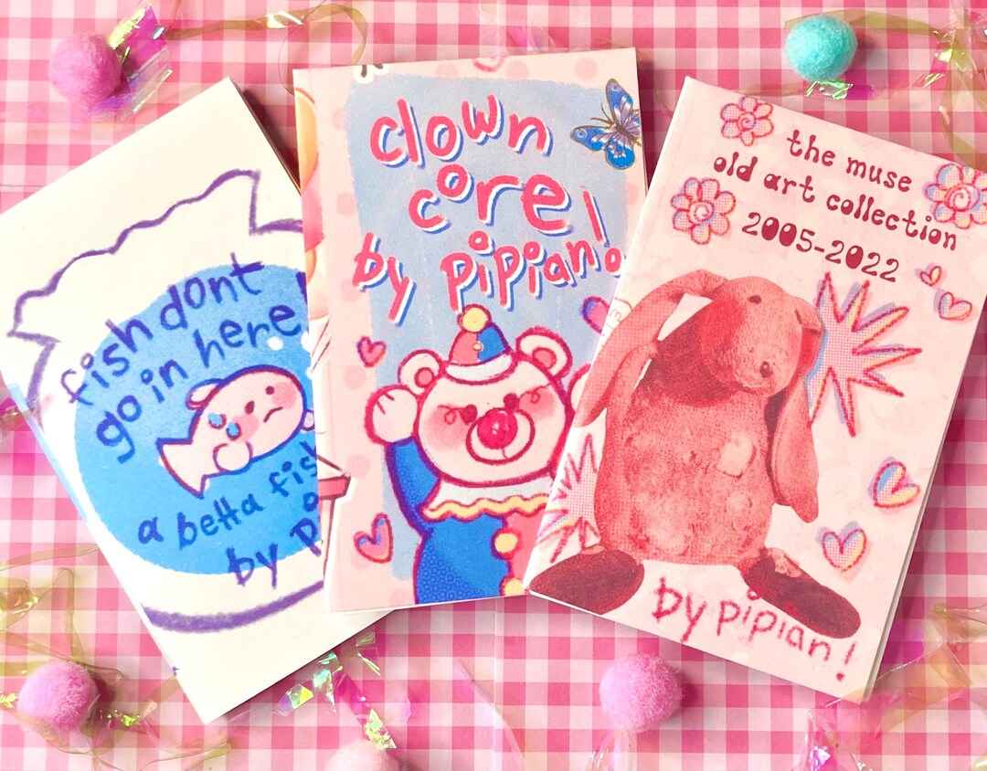 8 Page Zines! Old Art Zine, Fishkeeping Zine, and Clown Zine - Etsy