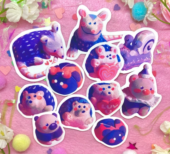Choose Your Own Sticker Pack: Clay Fella Stickers Opossum - Etsy