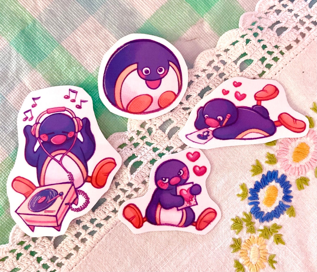 Cute Pingu Stickers! Kawaii Penguin Decals - Etsy