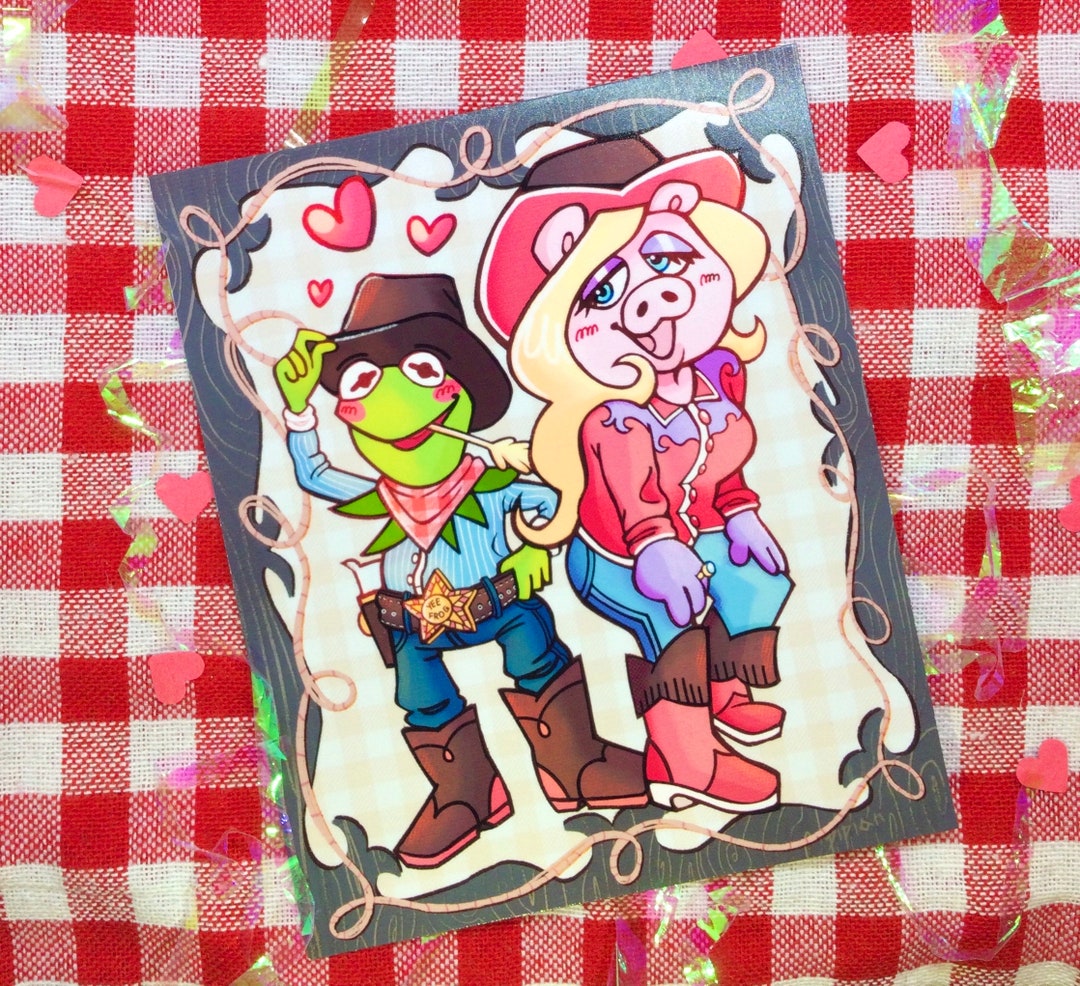 4 by 5 In. Cute Cowboy Puppets Print! - Etsy