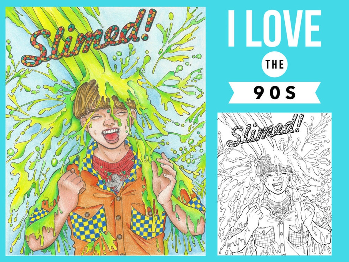 Coloring Page 1990s Coloring Book Printable Coloring Page | Etsy