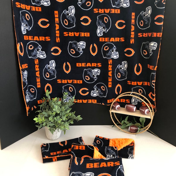 Chicago Bears Football Blanket - Etsy