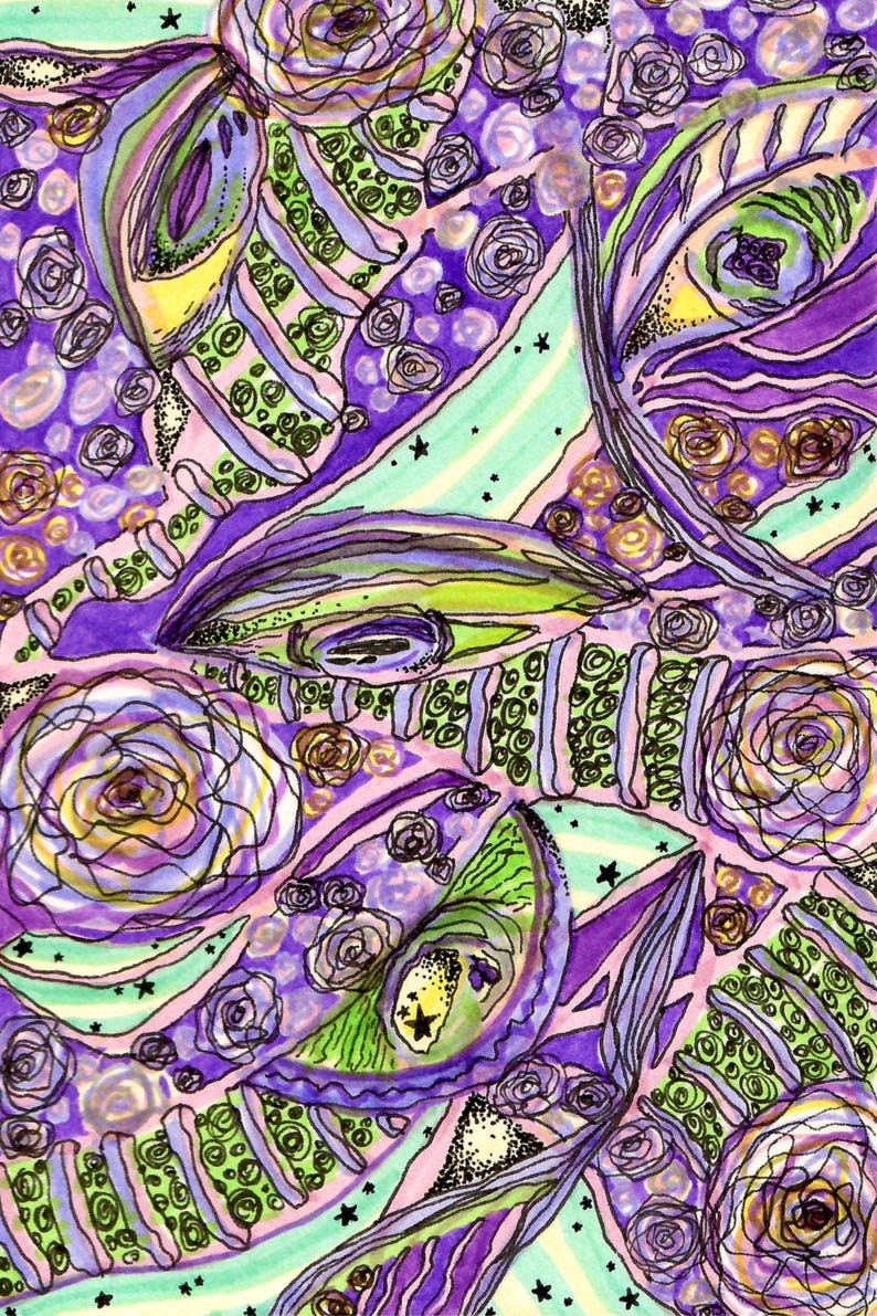 Scary Sprites and Nice Monsters Print Digital Art Print Poster Decor ...