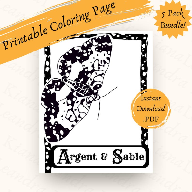 Moth Coloring Page Pack #1 - Etsy