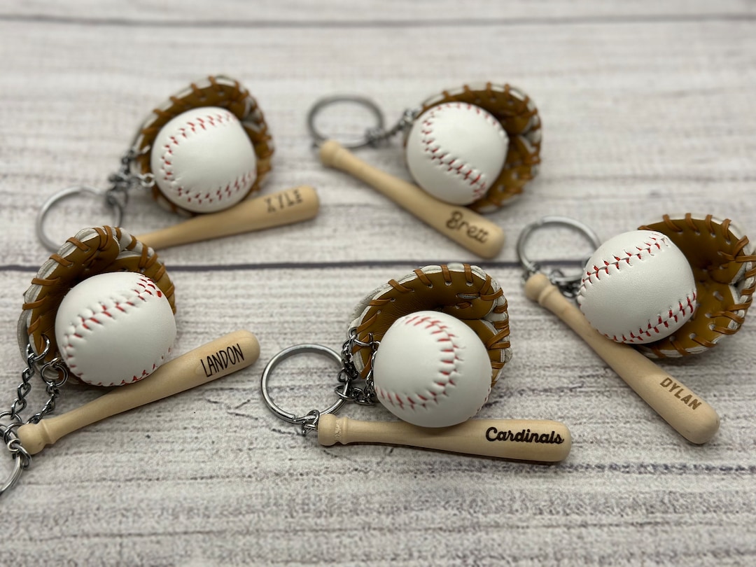 Engraved Personalized Baseball Key Chains| Engraved Personalized ...
