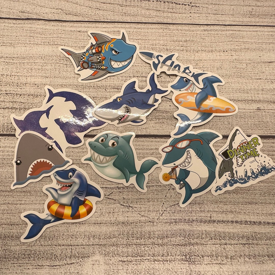 Sharks Sticker Pack| Sticker Pack| 13 Sticker Set| - Etsy