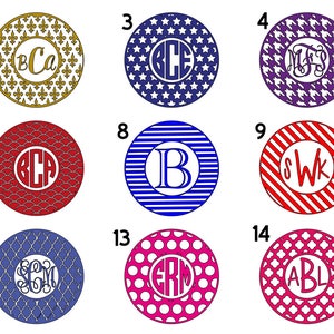 Circle Monogram Decals/circle Monogram Car Decals/circle Monogram Yeti ...