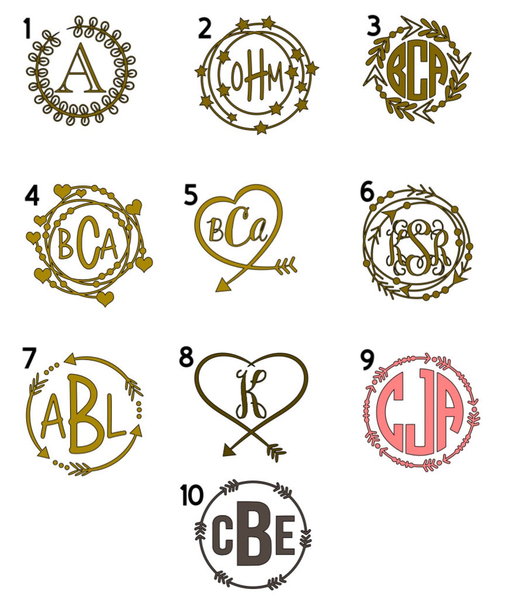 Monogram Decals/monogram Car Decals/monogram Yeti Decals/monogram ...